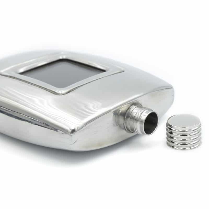 Glass Window 6oz Hip Flask - Glass Hip Flask
