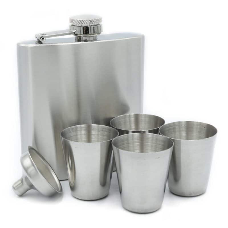 Luxury 6oz Flask Gift Set - Hip Flask Gift